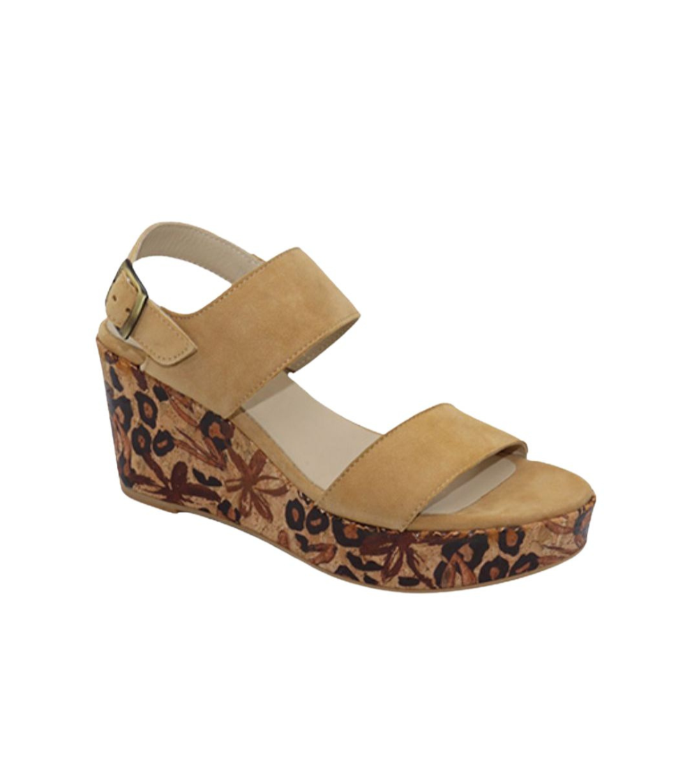 Eric Michael Crete | Women's Leather Wedge Sandal – Eric Michael store